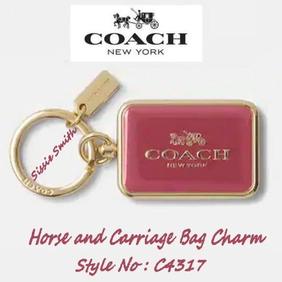 Coach | Bags | Coach Rouge Horse And Carriage Bag Charmkey Fob Nwt ...